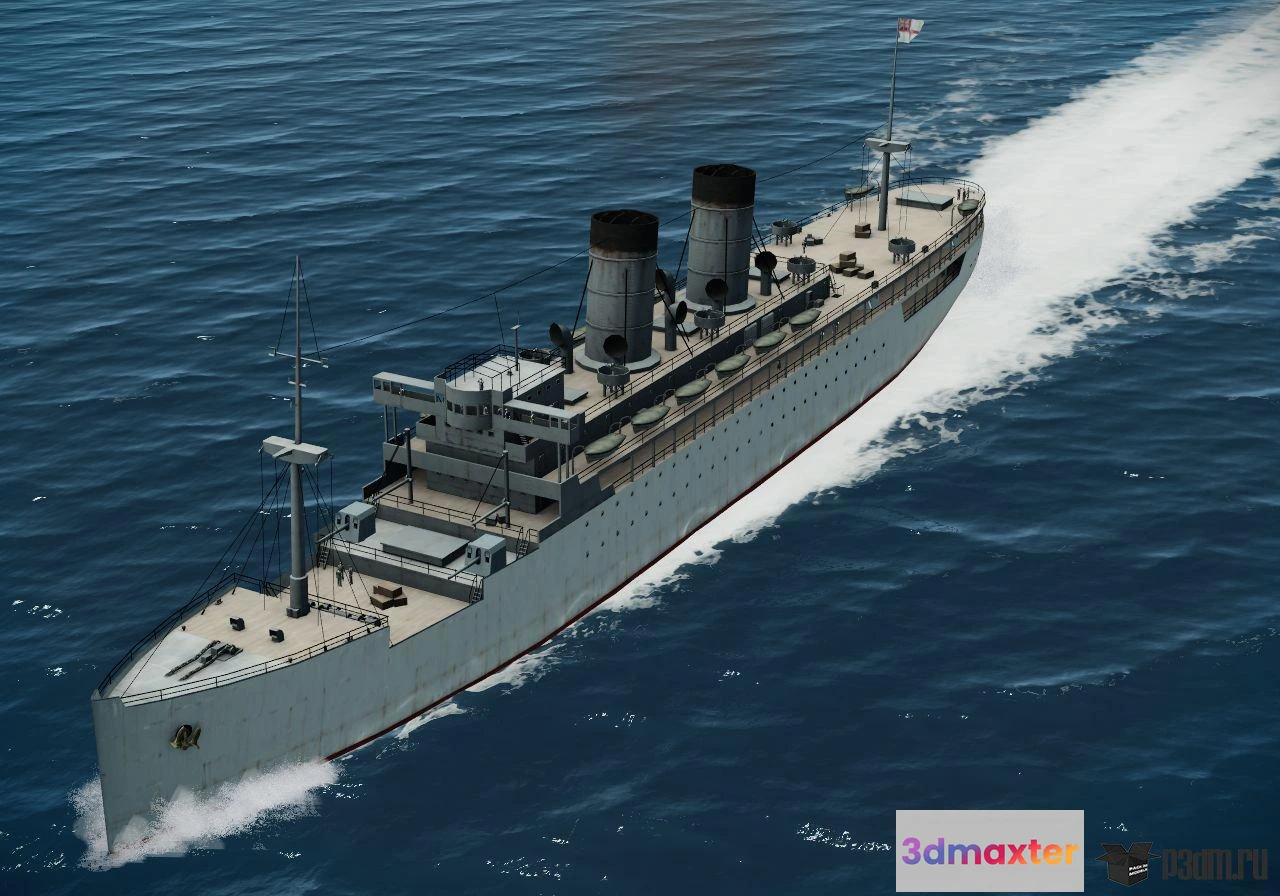 ships 3d models - Rawalpindi Armed Merchant Cruiser - Rawalpindi Armed ...