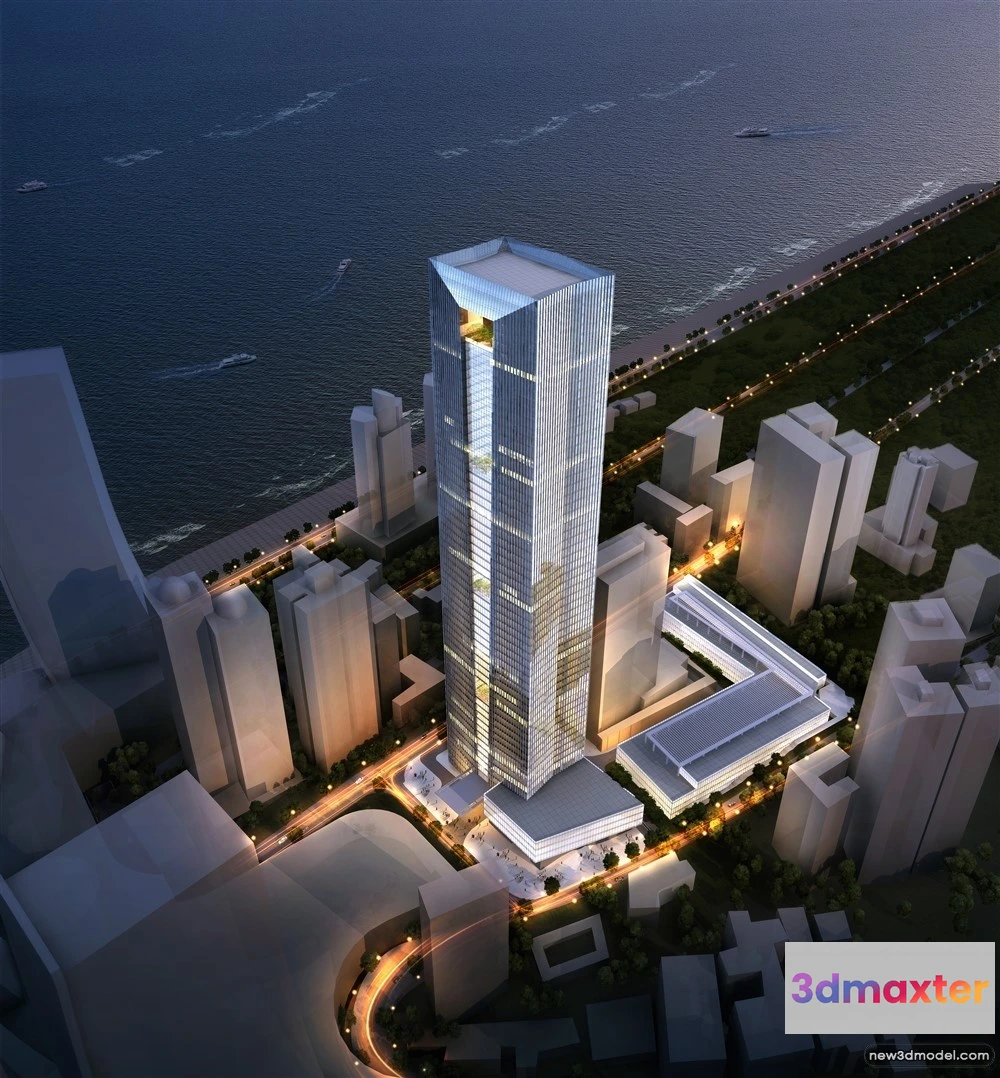 3D Models of Commercial Building - Exterior 3D Scenes - 630 3D Max ...