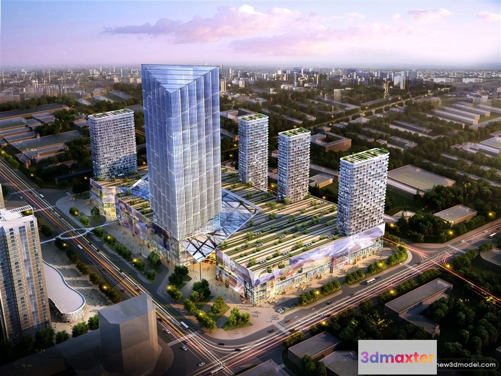 3D Models of Commercial Building - Exterior 3D Scenes - 680 3D Max ...