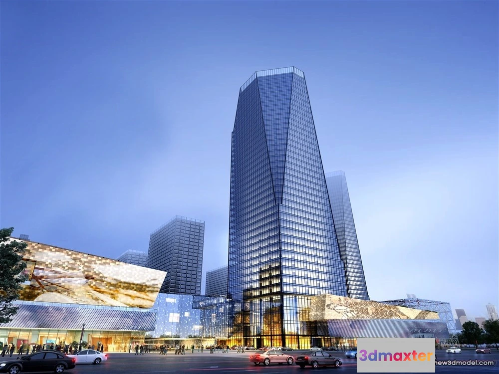 3D Models of Commercial Building - Exterior 3D Scenes - 681 3D Max ...