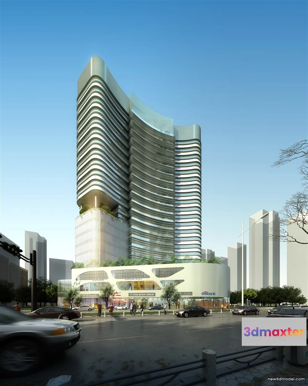 3D Models of Commercial Building - Exterior 3D Scenes - 916 3D Max ...