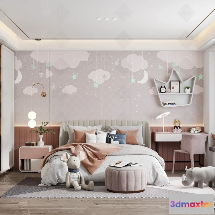 Children Room - 3D Interior Scene - Girl Room - 231 3D Max - 3DMAXTER