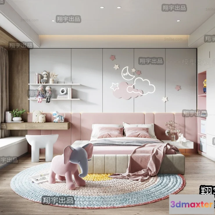 Children Room 3D Interior Scene - 3D Models - 250 3D Max - 3DMAXTER