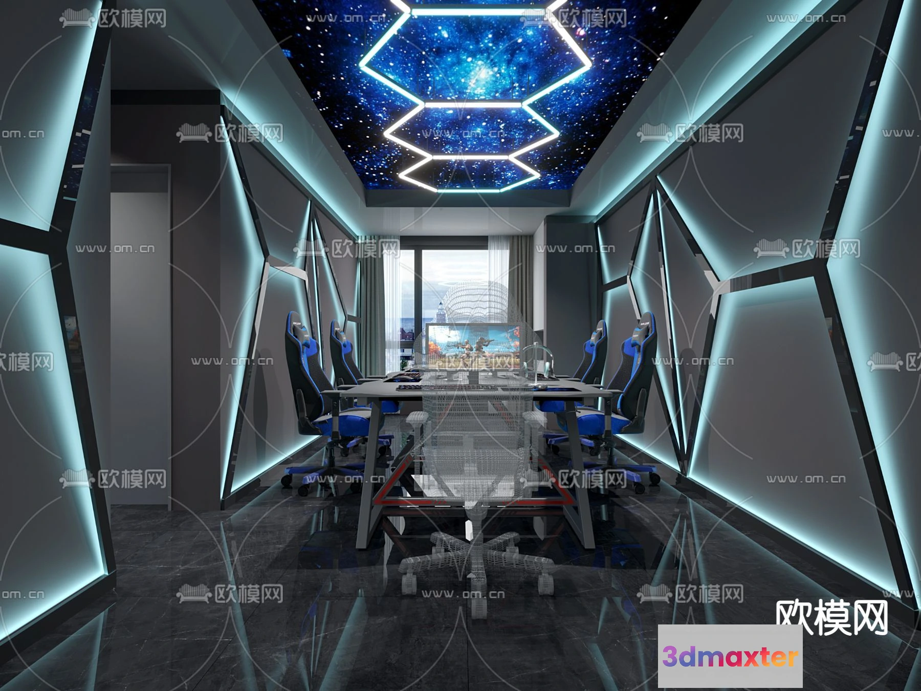 PUBLIC COMMERCE SPACE - 3D Model For Interior Design - 10853 3D Max ...