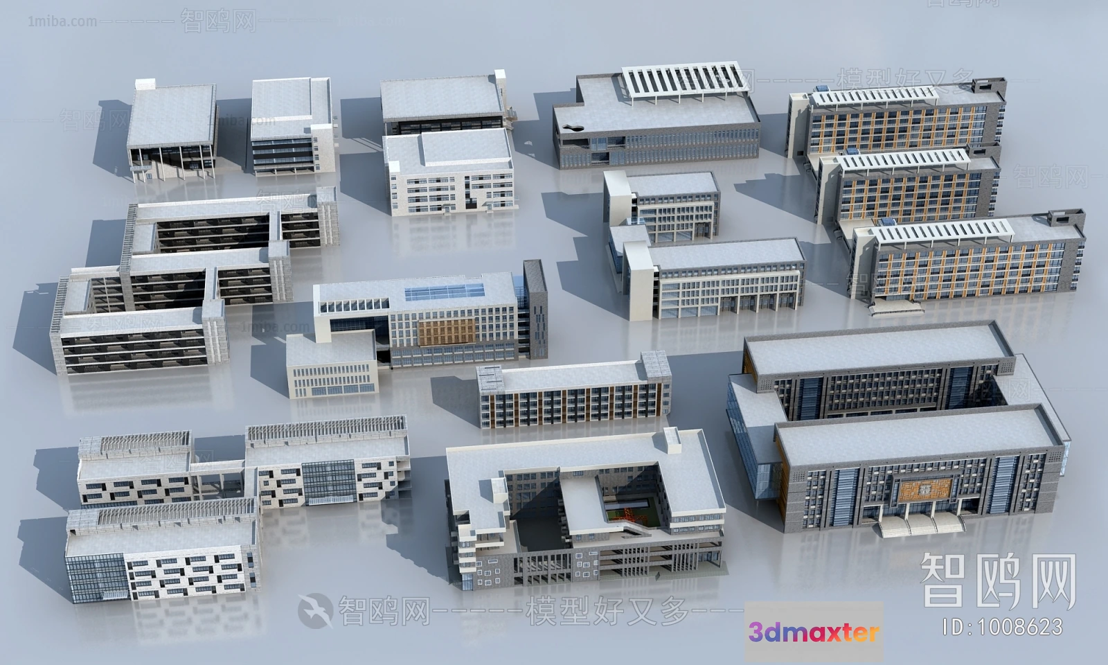 Exterior 3D Models of School - 3D Scenes - 017 3D Max - 3DMAXTER