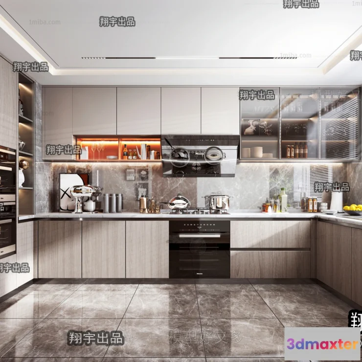 Kitchen 3D Interior Scene - 3D Models - 042 3D Max - 3DMAXTER