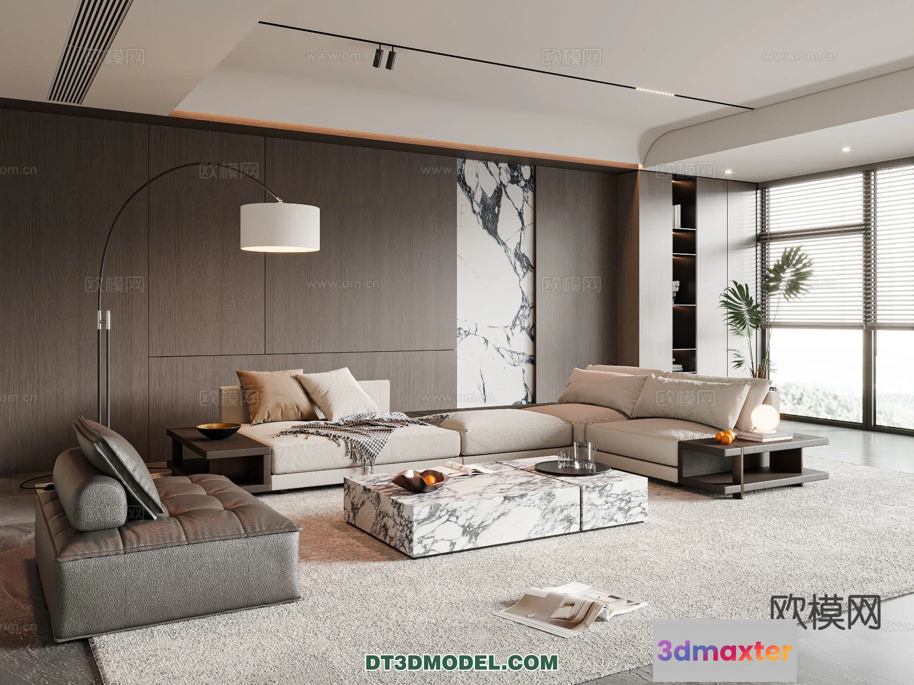 Living Room - Italian Style - Interior 3D Scene - 027 3D Max - 3DMAXTER