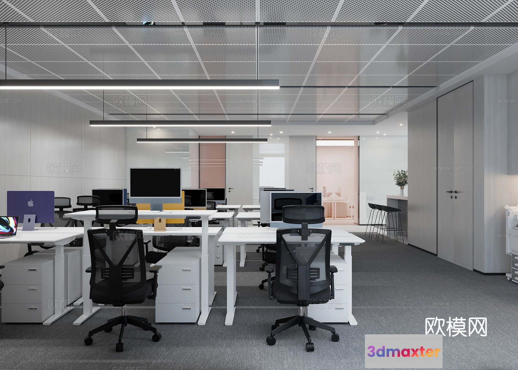 Office Space 3D Scenes - Office Room 3D Blocks - 092 - CORONA Render 3D Max - 3DMAXTER