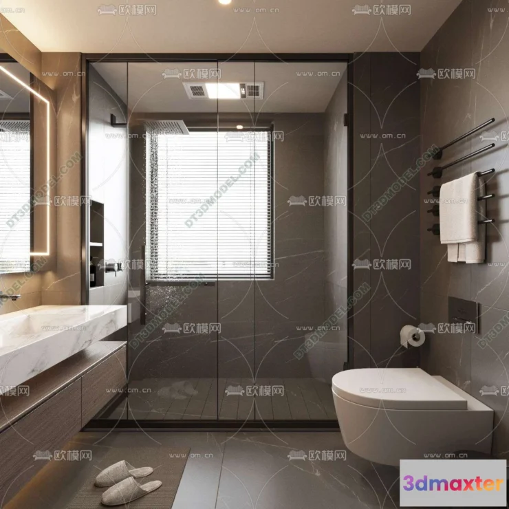 TOILET - 3D Model For Interior Design - 11444 3D Max - 3DMAXTER