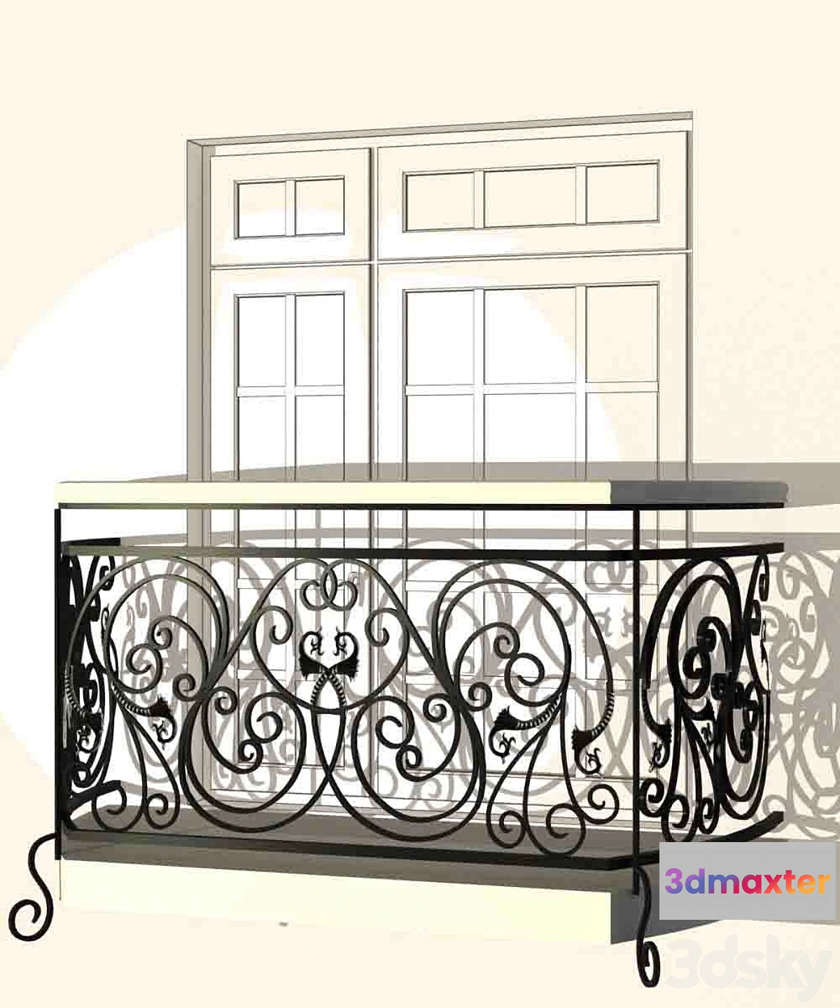 Forged fence balkonnoe - 3DMAXTER