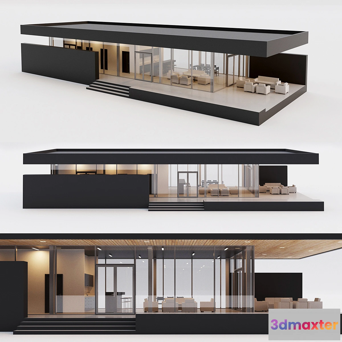 House. Villa. one 3D Max - 3DMAXTER