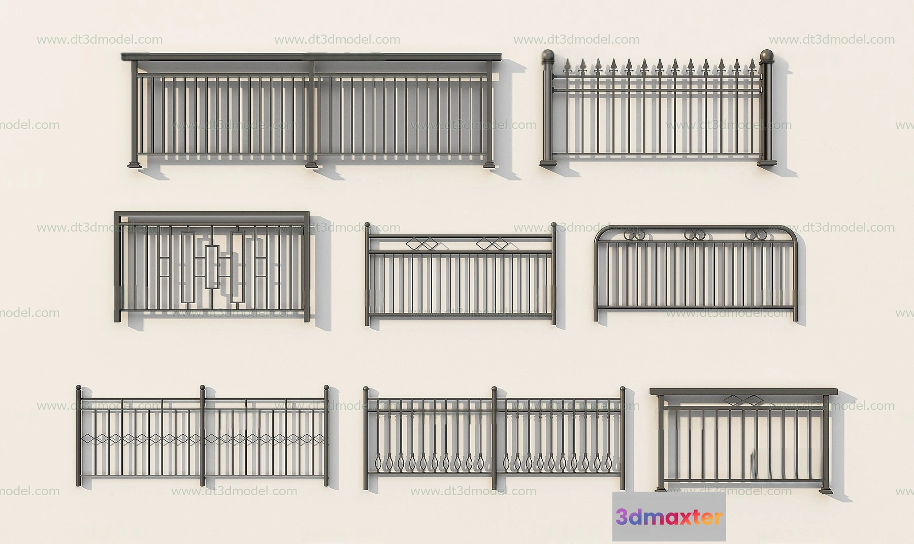 Fence 3D Models for Free Download - Architecture Fence - 071 - VRAY ...