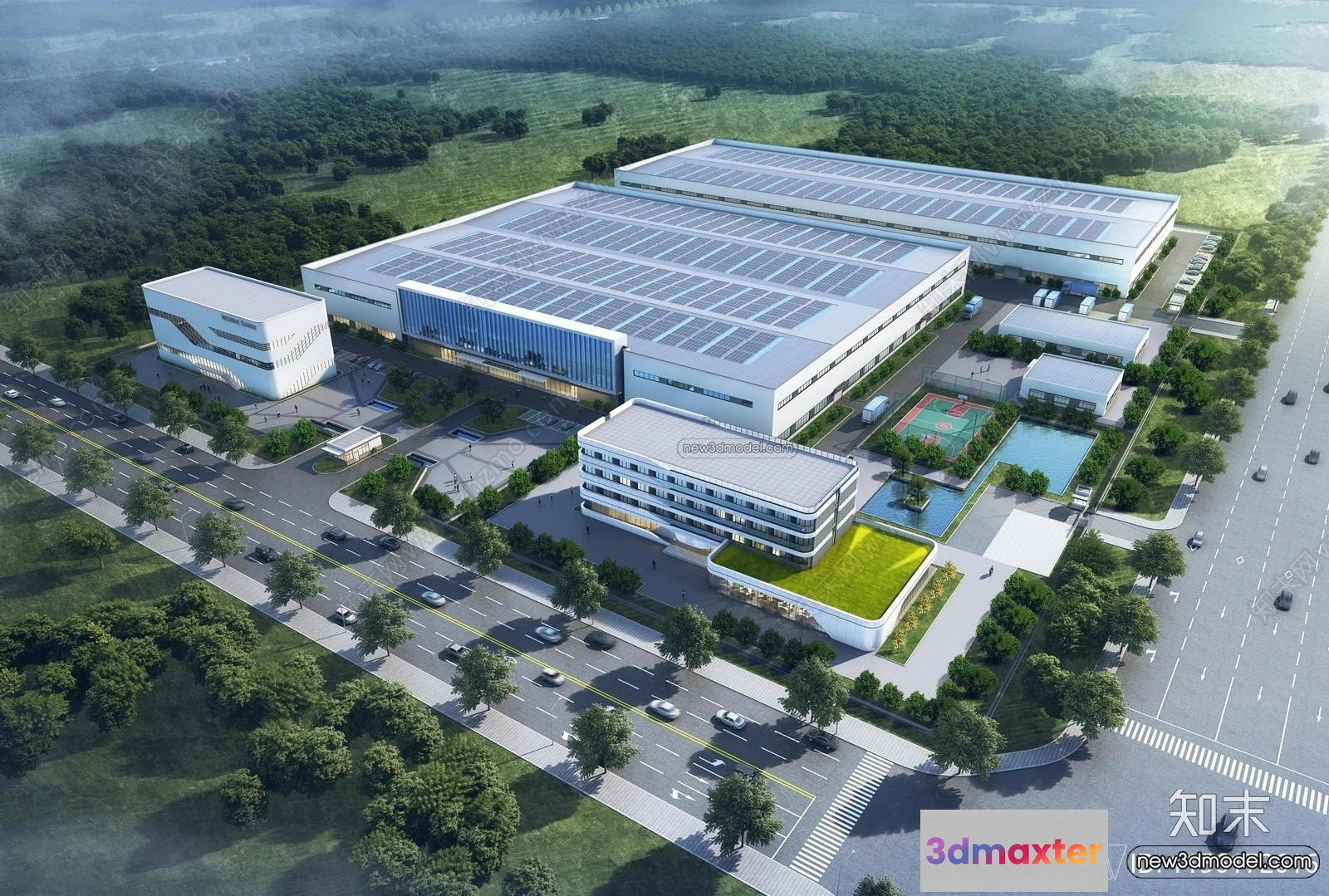 Exterior 3D Models of Factory - 3D Scene - 012 3D Max - 3DMAXTER