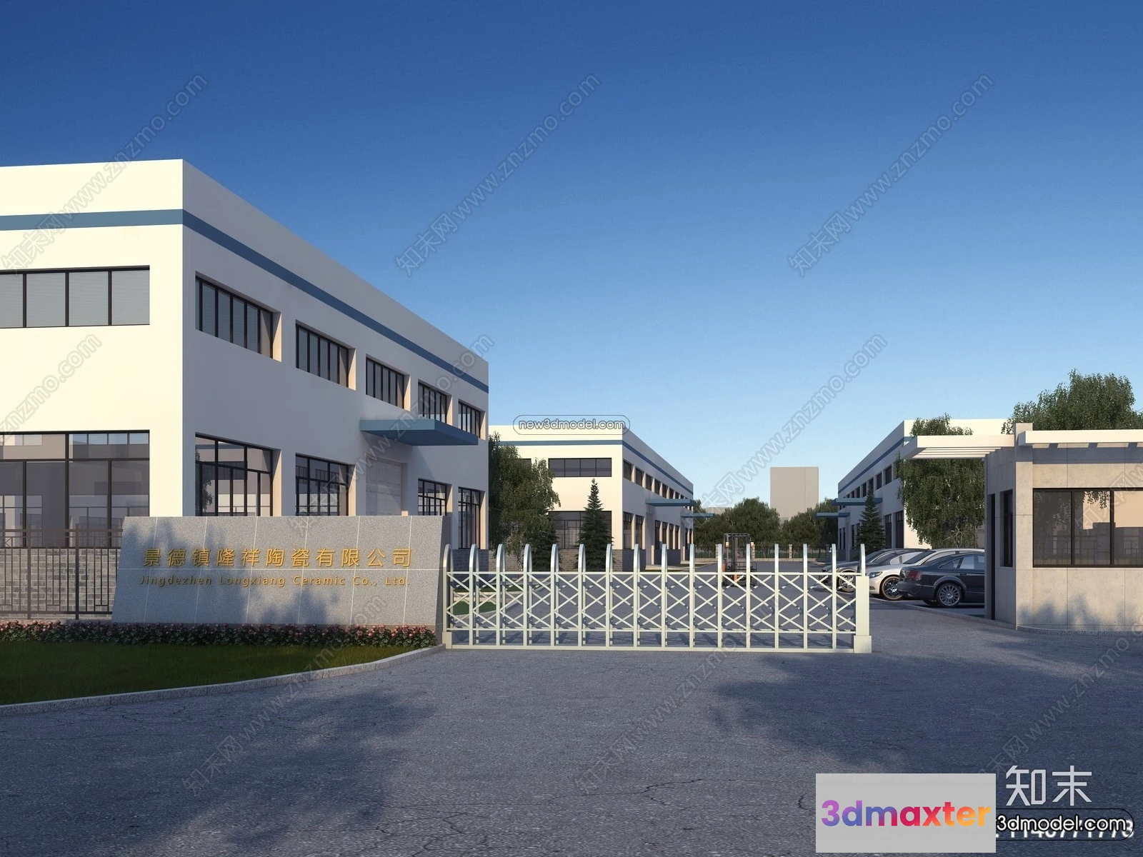 Exterior 3D Models of Factory - 3D Scene - 017 3D Max - 3DMAXTER