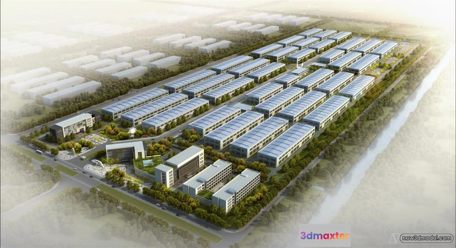 Exterior 3D Models of Factory - 3D Scene - 027 3D Max - 3DMAXTER
