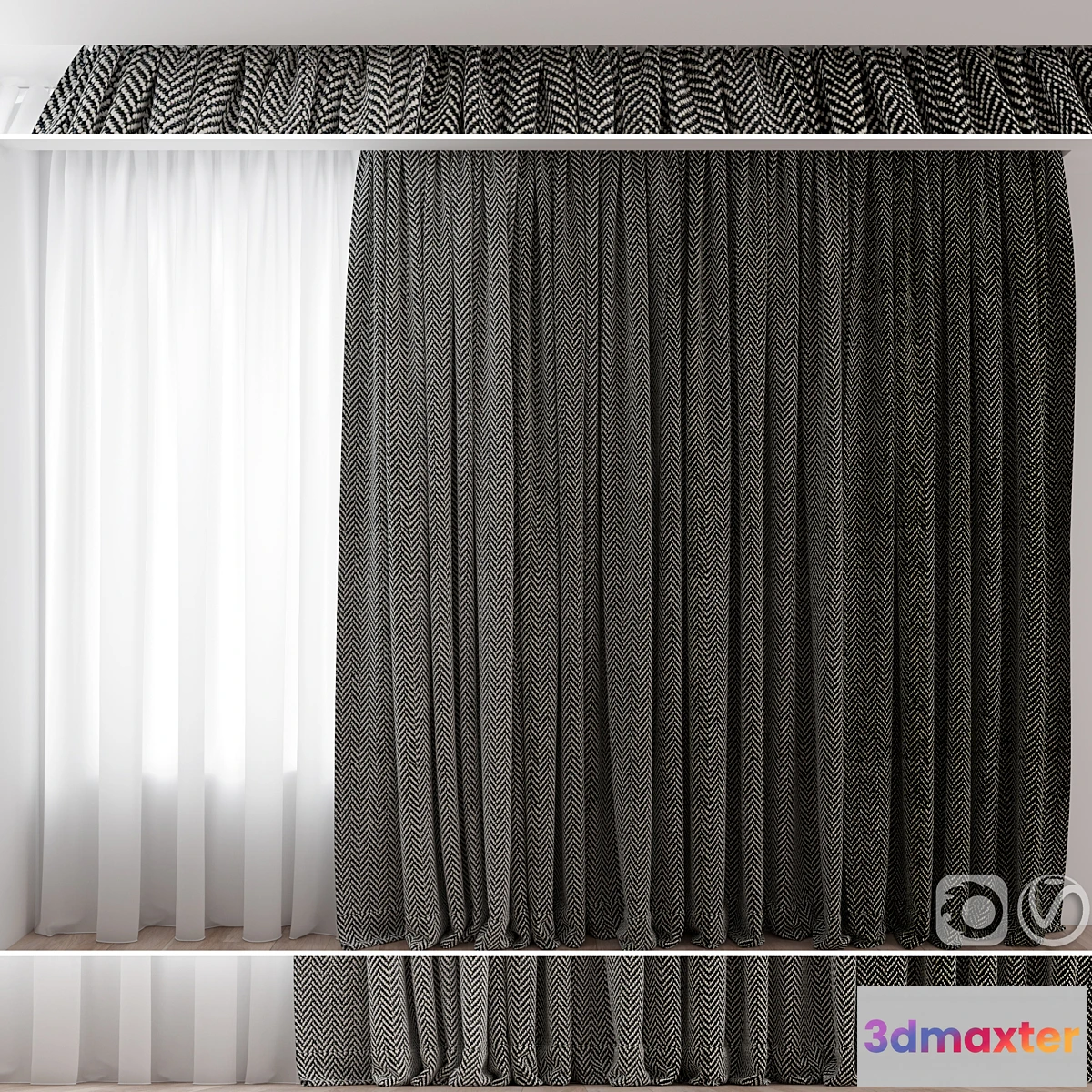 Curtains №3 3D Max - 3DMAXTER