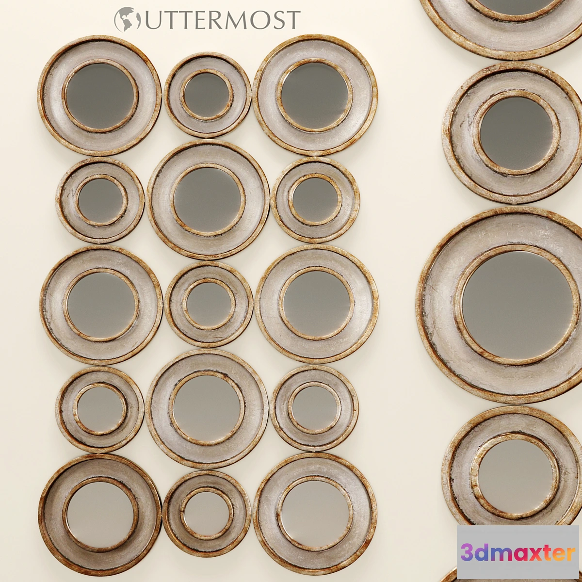 Vobbia Metal Circles Mirror. Uttermost mirror circle discs wall decor ...