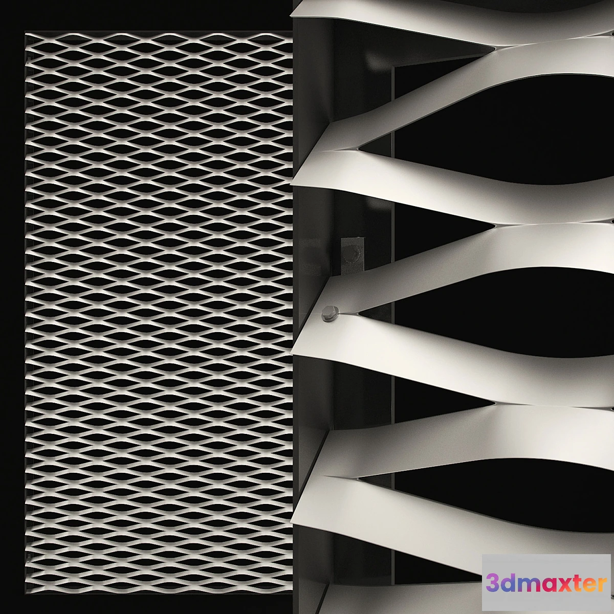 Expanded metal mesh - 175x70 mm 3D Max - 3DMAXTER