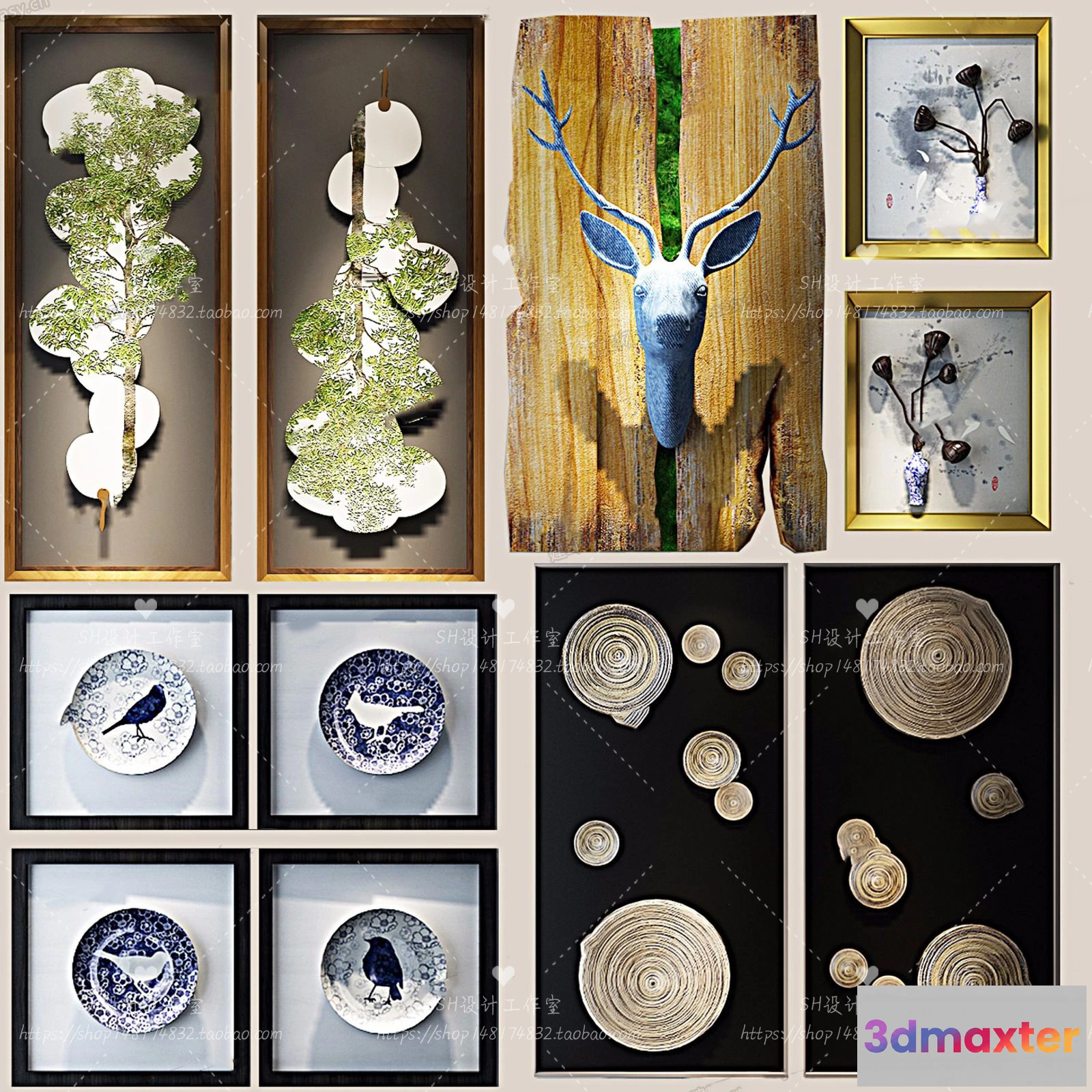 Decorative Painting - 3D Models - 0222 - 3DMAXTER