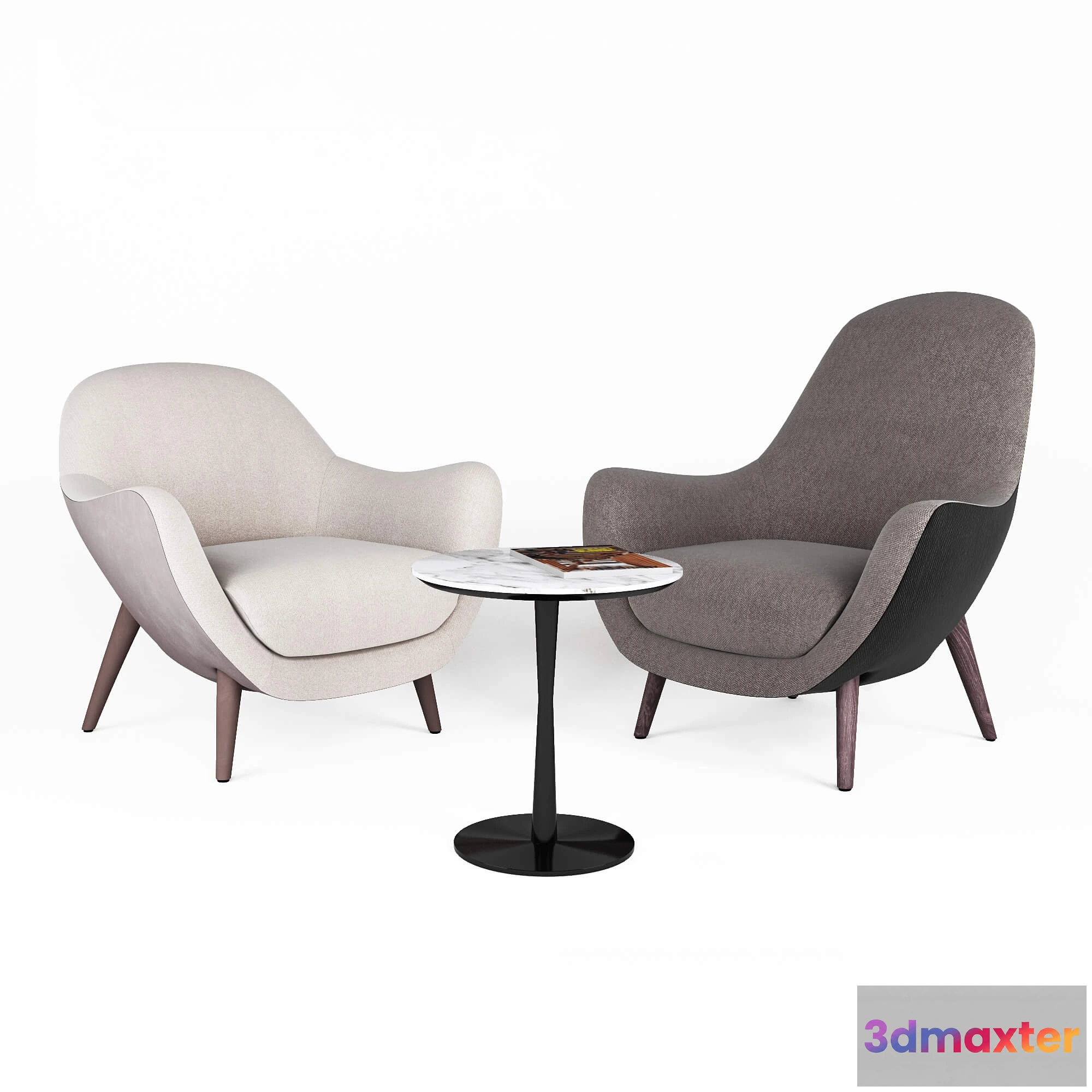 furniture - Armchairs Poliform 01 3D Max - 3DMAXTER
