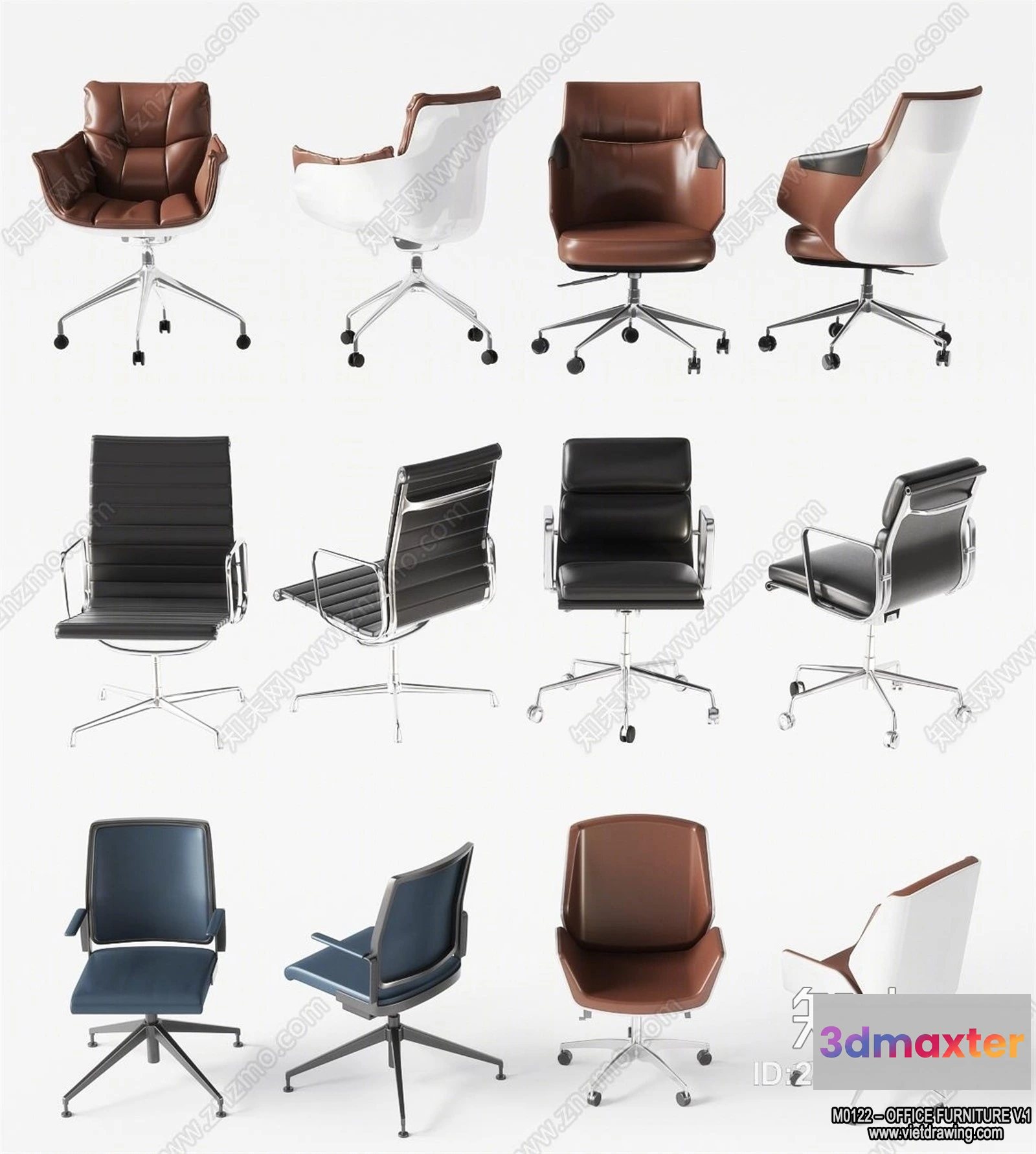 Office Furniture - 3D Models - Modern Style - 195 3D Max - 3DMAXTER