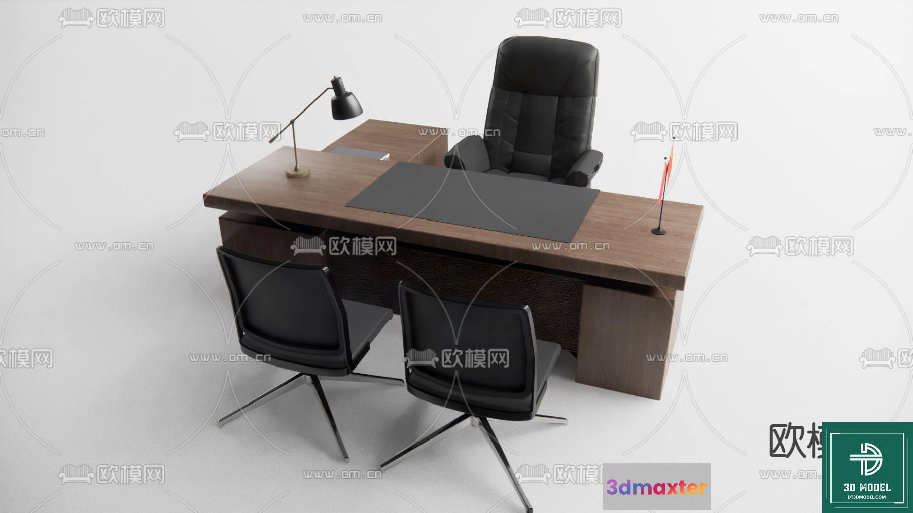 Desk 3D Model for Office - Furniture and Interior Design - 045 3D Max ...