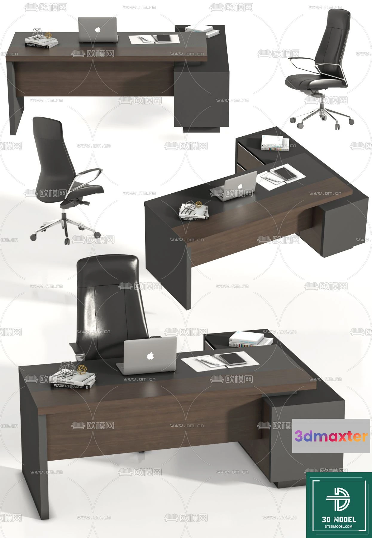 Desk 3D Model for Office - Furniture and Interior Design - 069 3D Max ...