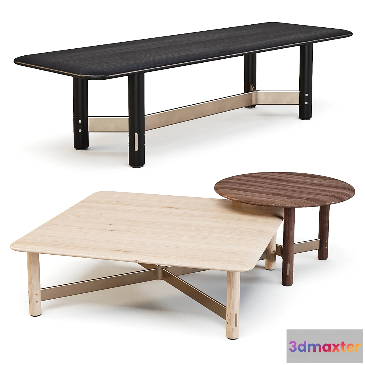 District Eight: Stilt - Coffee Tables Set 02 - No.2 - 3DMAXTER