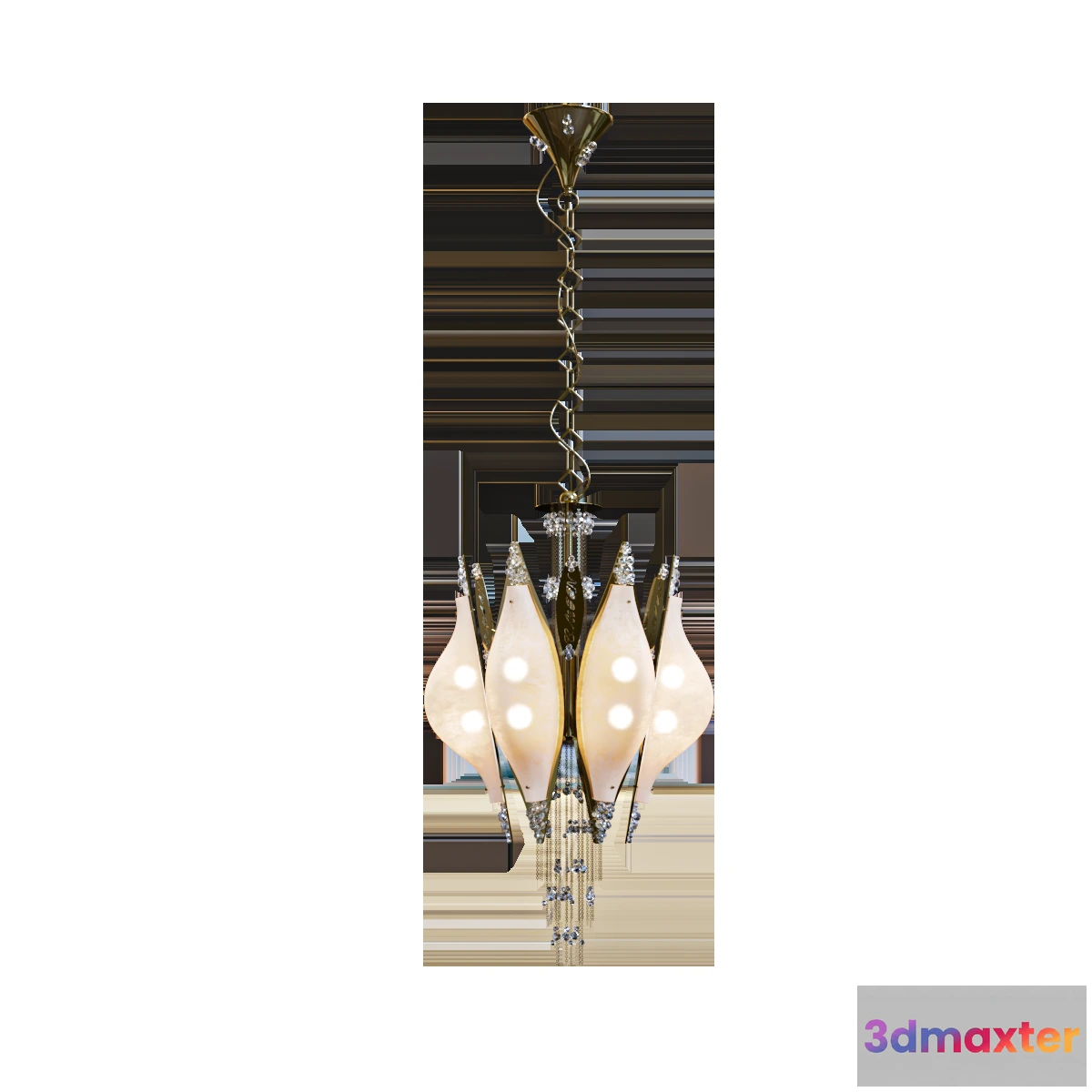 lighting - Chandelier Crystal Moon Dolce Vita 3D Max - 3DMAXTER