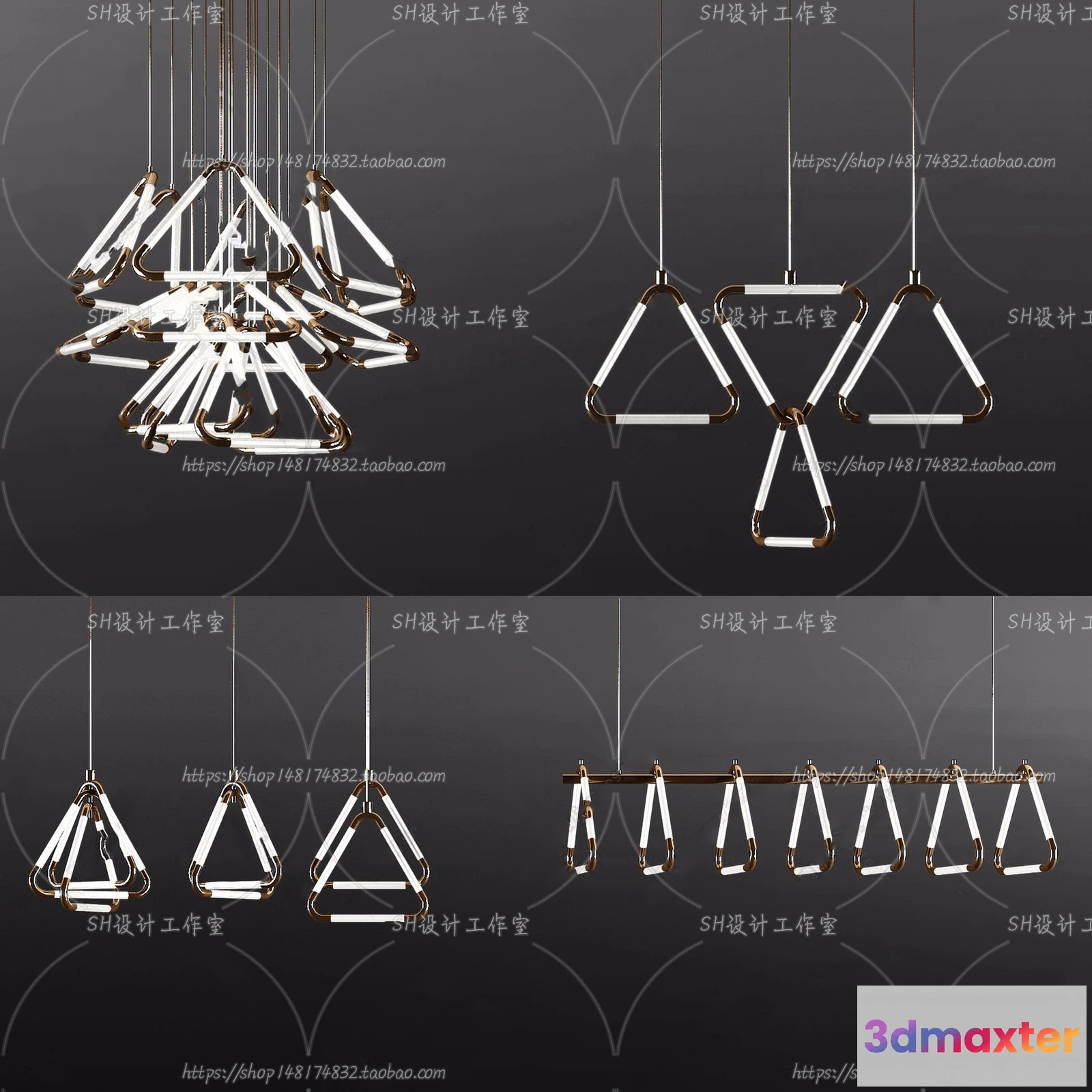 Lights - Chandelier 3D Models - 0502 - 3DMAXTER